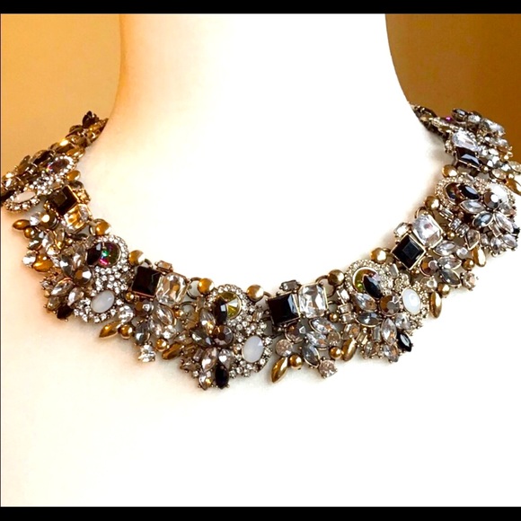 Jerolin | Jewelry | Jerolin Gold Tone White Clear Crystal Rhinestones ...